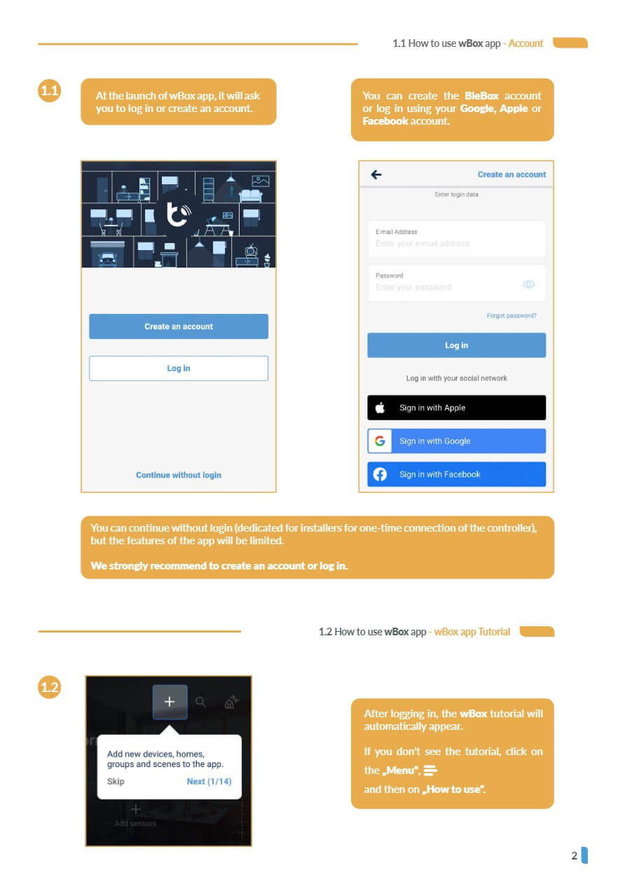 BleBox - Initial configuration blebox device, wBox app