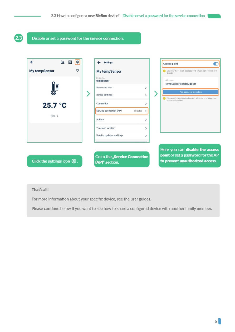 BleBox - Initial configuration blebox device, wBox app